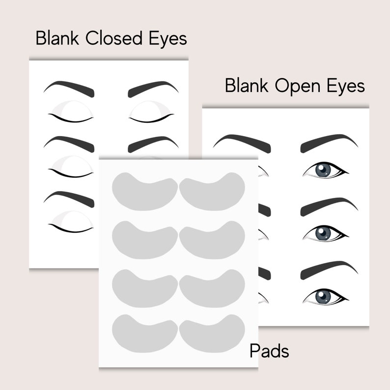 Eyelash Extension Mapping Worksheets, Lash Practice, Lash Tech ...