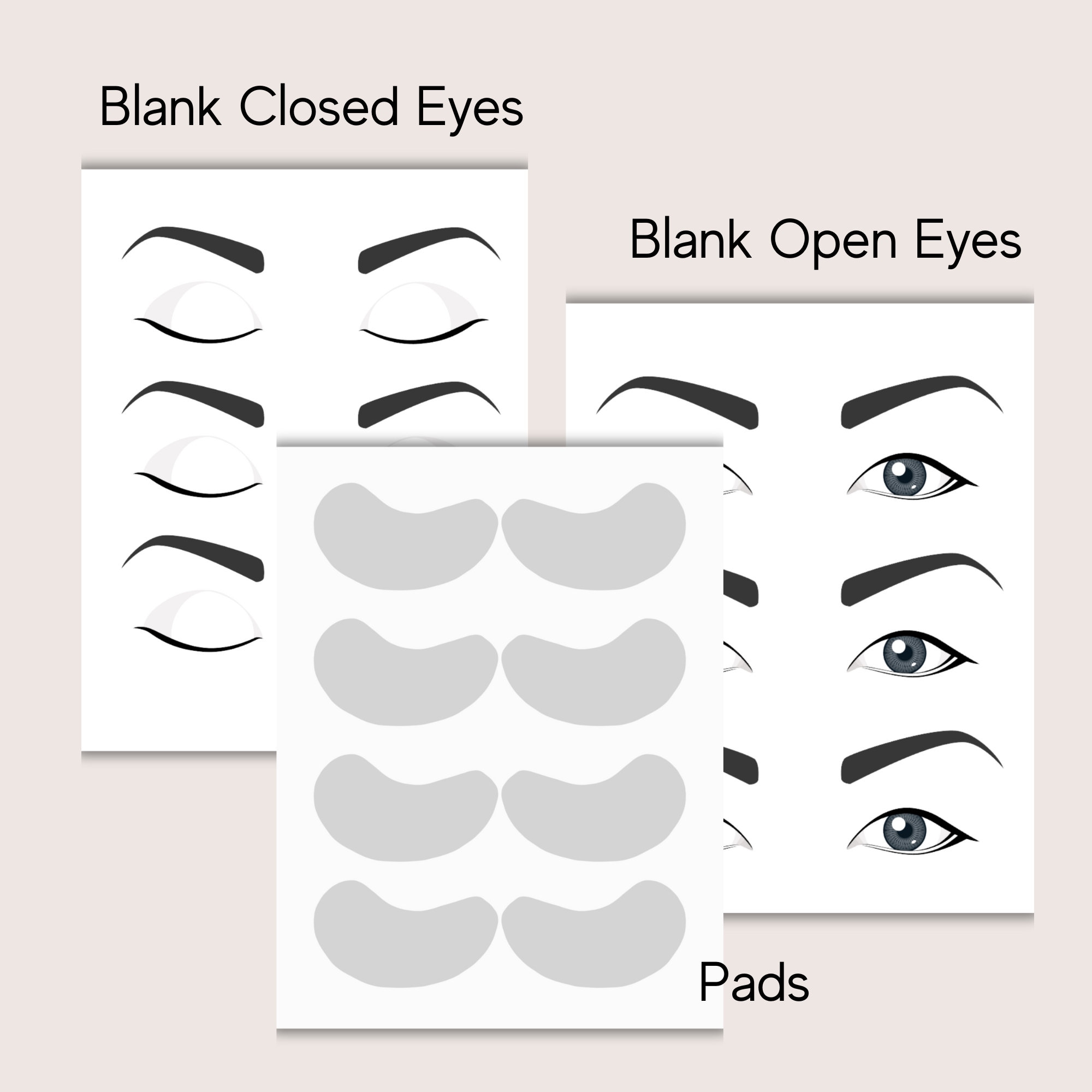 Eyelash Extension Mapping Worksheets, Lash Practice, Lash Tech ...