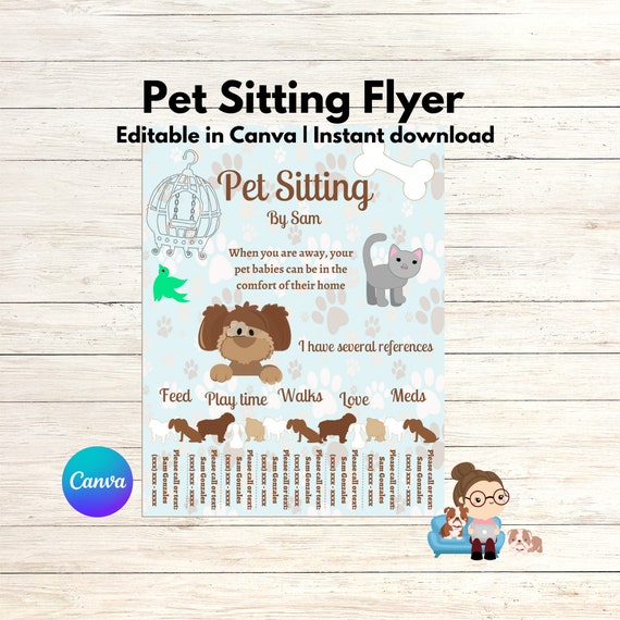Pet Sitting Flyers Template Free