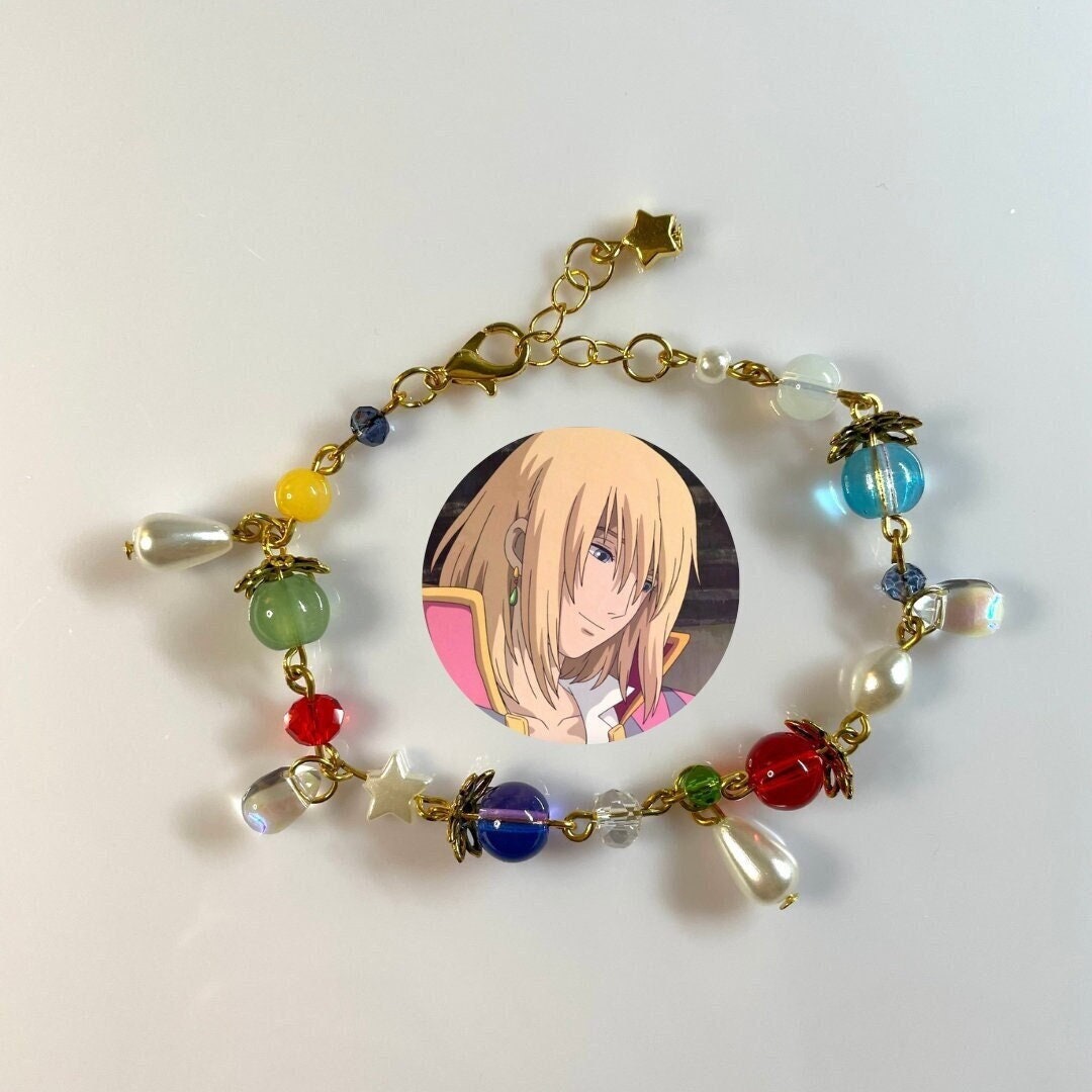 Howl's Moving Castle Handmade Bracelet | Howl | Beaded Charm Bracelet ...