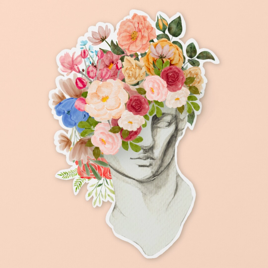 Floral Statue of David | Vinyl Sticker | Multiple Styles/sizes - Etsy