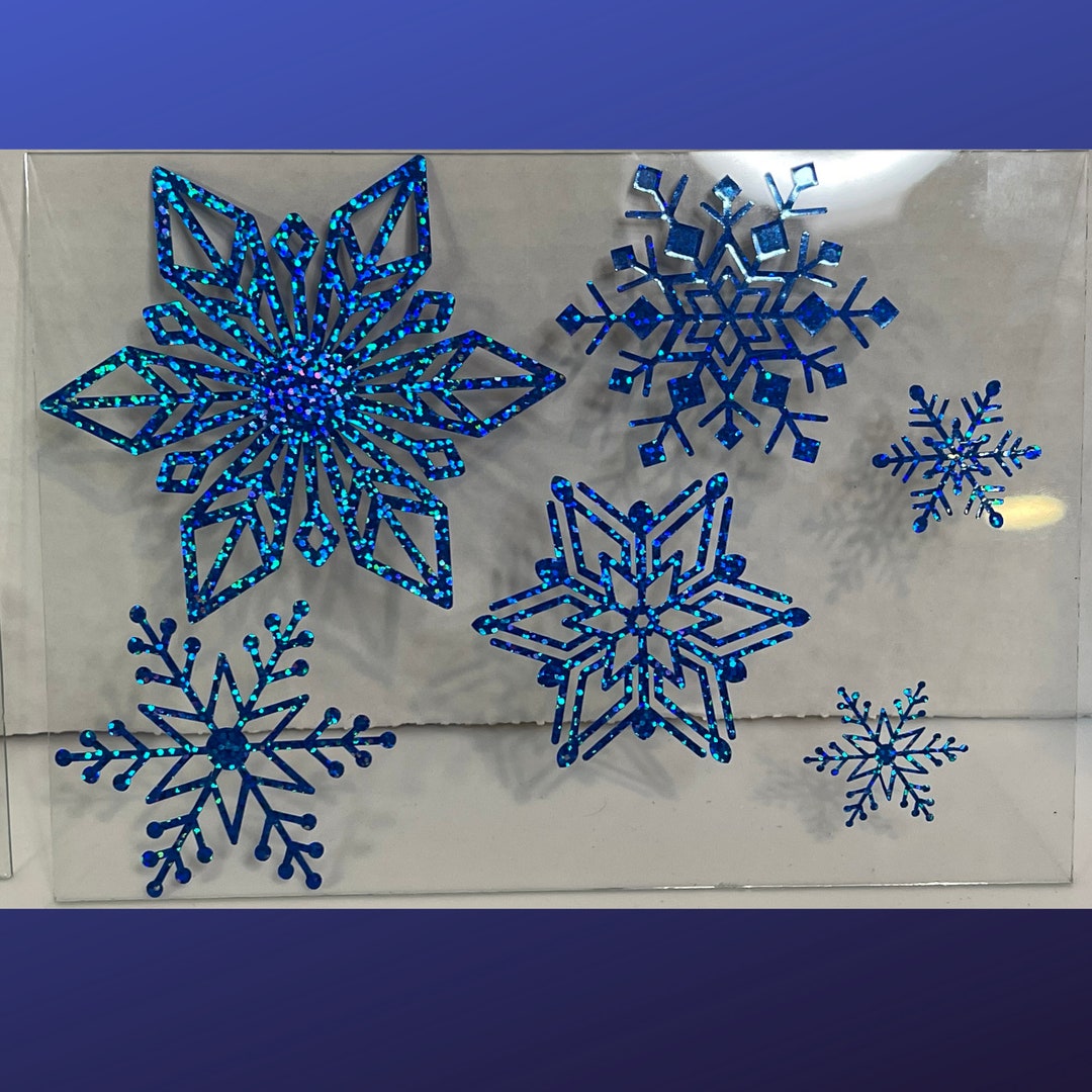 Snowflakes, Holographic, Sparkles, Winter Decals, Vinyl Stickers ...