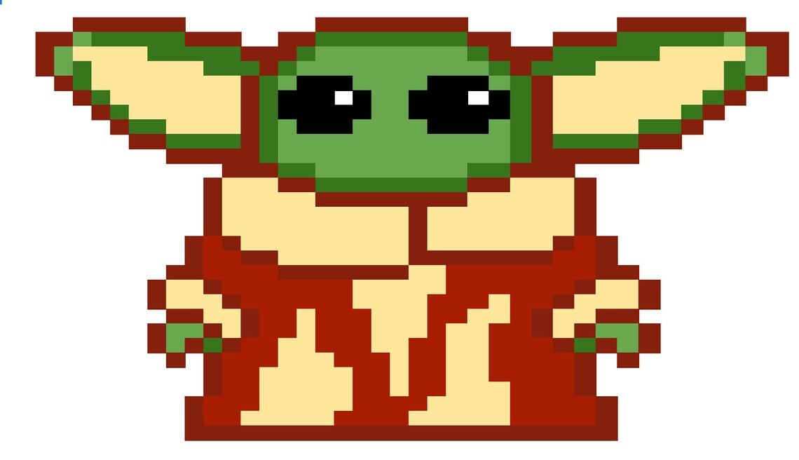 Pixel art Squirtle Grogu Disney Minecraft e Milk | Etsy