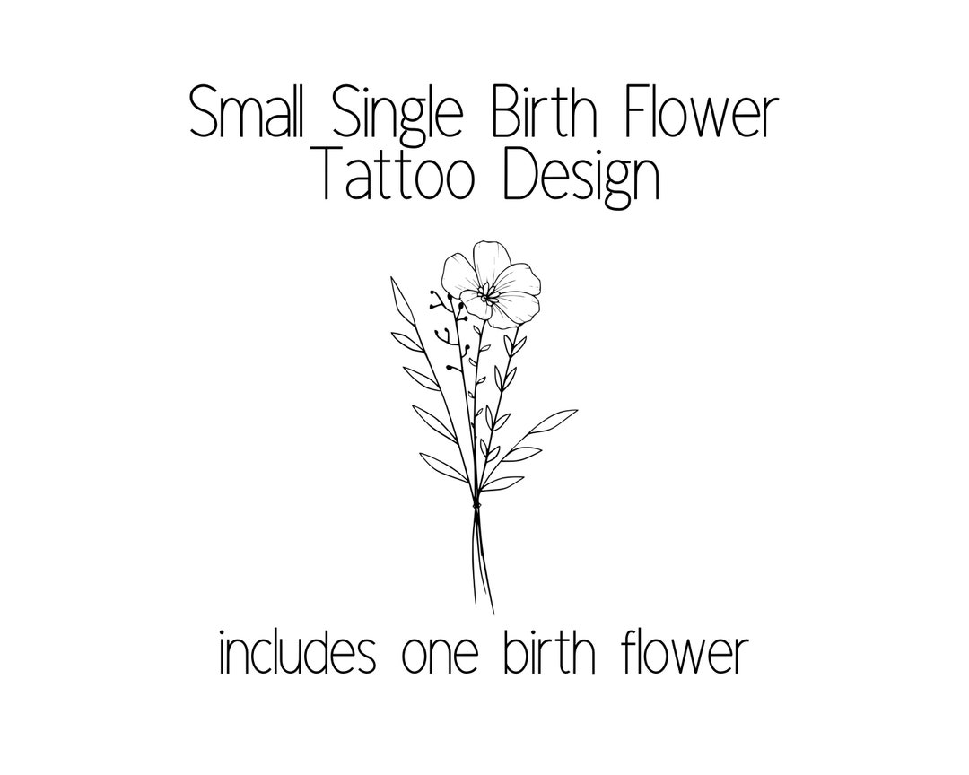 Small Single Birth Flower Tattoo Design Includes One Birth - Etsy