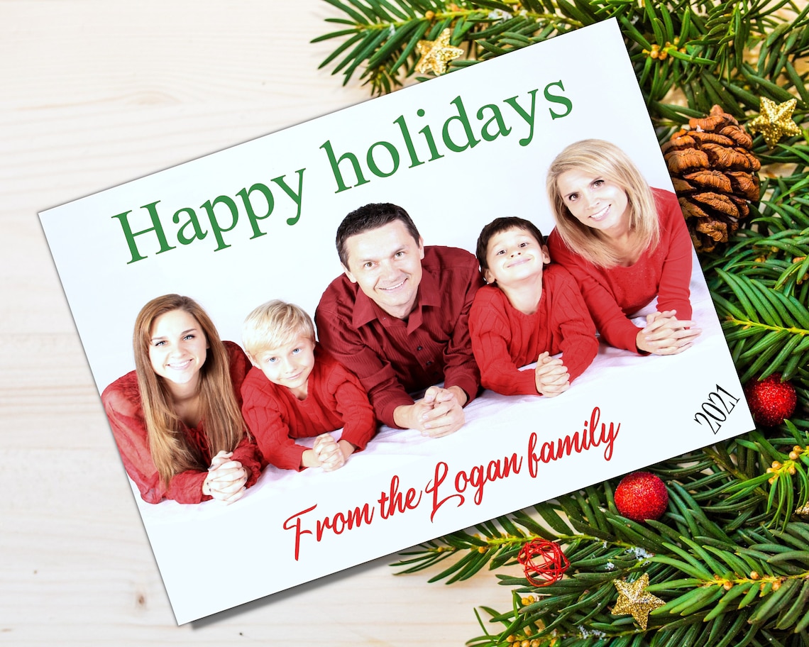 Personalized Christmas card Custom Christmas card Christmas | Etsy