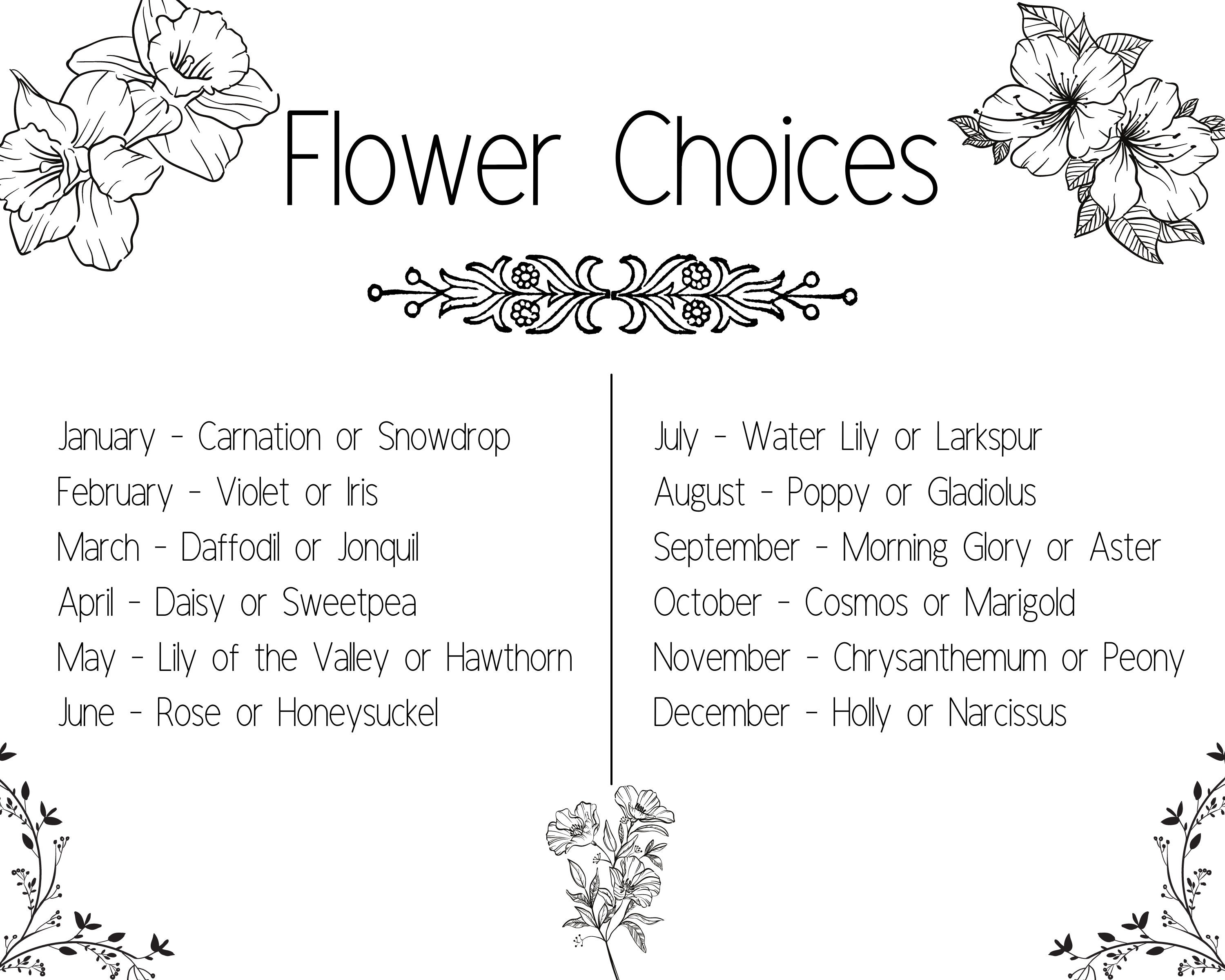 Custom Birth Flower Crescent Moon Tattoo Design Holds up to - Etsy