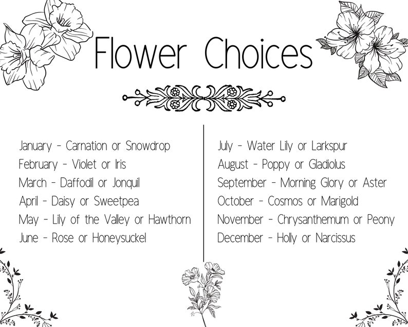 Custom Flat Lay Birth Flower Tattoo Design. Great for Thigh or - Etsy