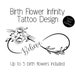 Birth Flower Infinity Tattoo Design - Etsy