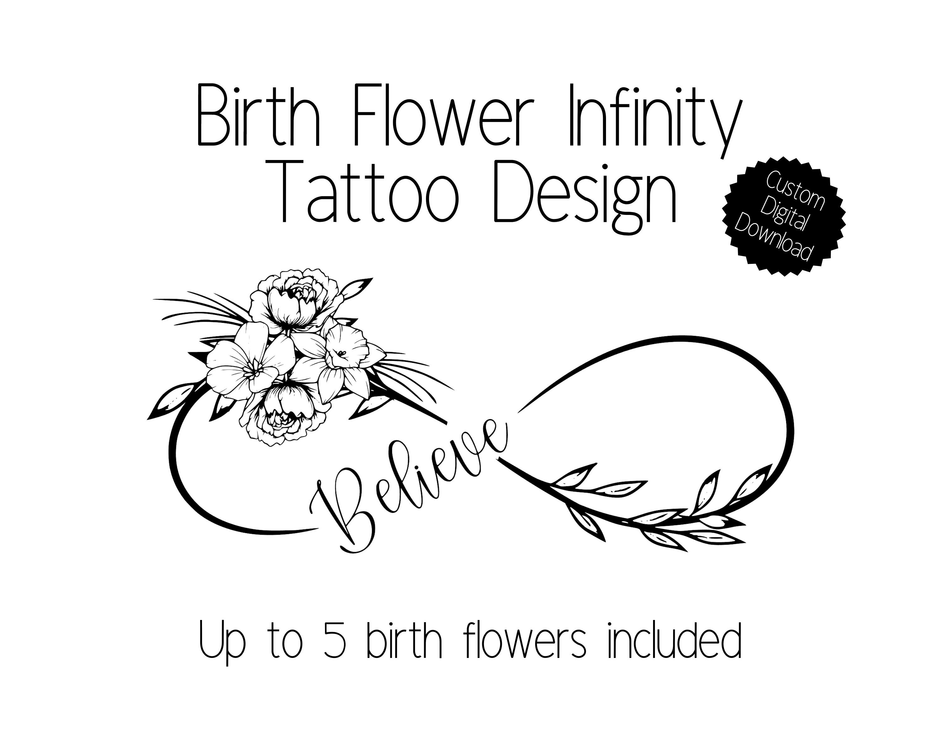 Infinity Tattoos With Believe