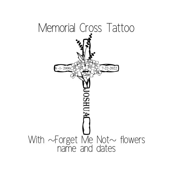 Family Cross Tattoo - Etsy