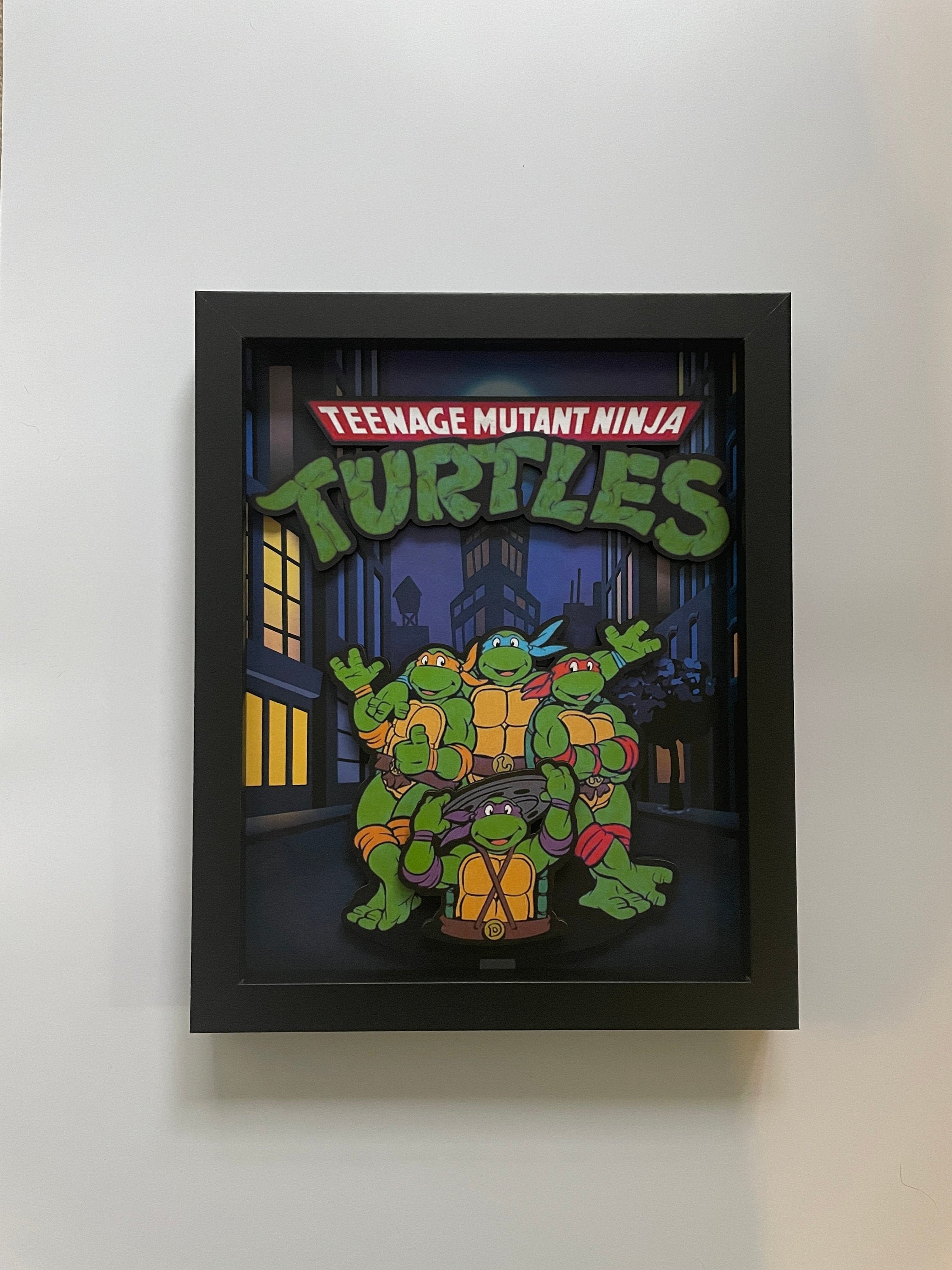 Ninja Turtles 3D Shadow Box Teenage Mutant Ninja Turtle - Etsy