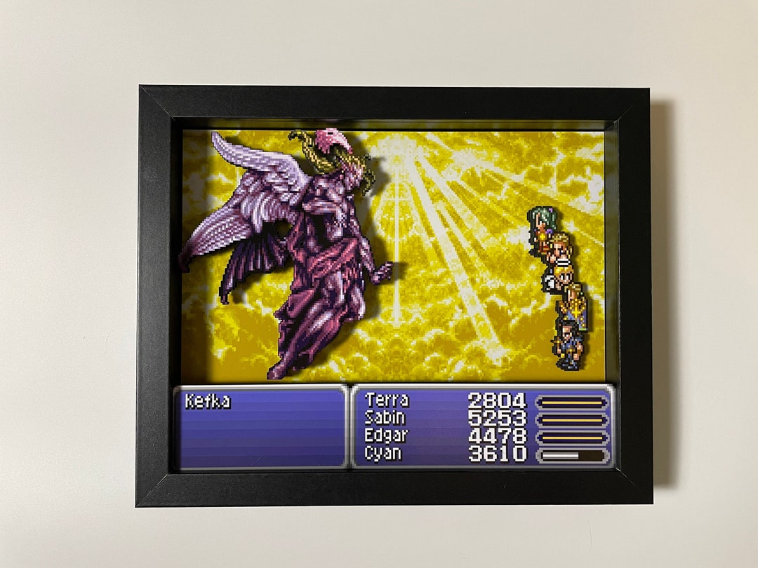 Kefka Boss Fight - Final Fantasy 6 - 8x10 3D Shadow Box! - Etsy