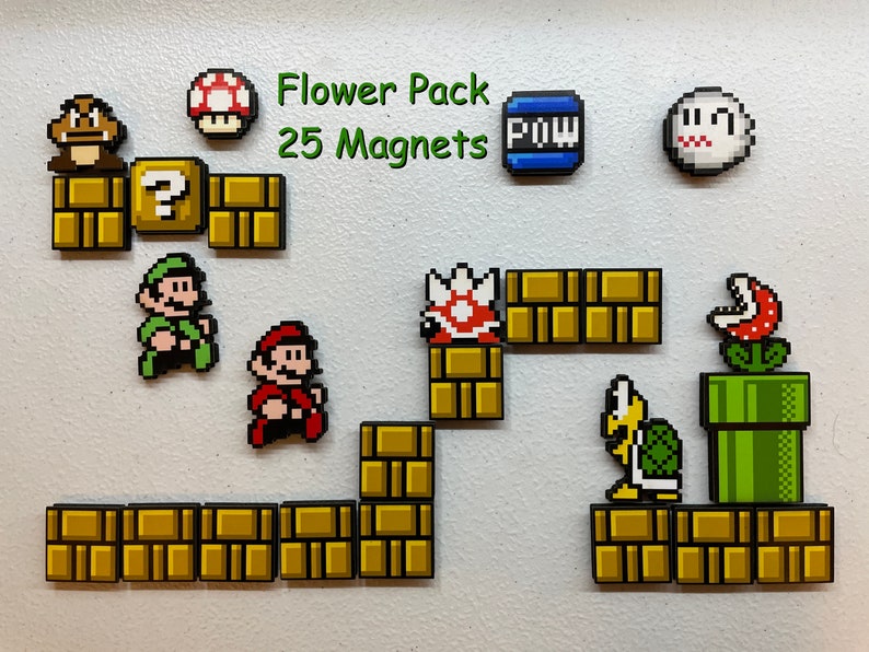 Magnets Mario Bros 3 Nintendo Super Mario Brothers - Etsy