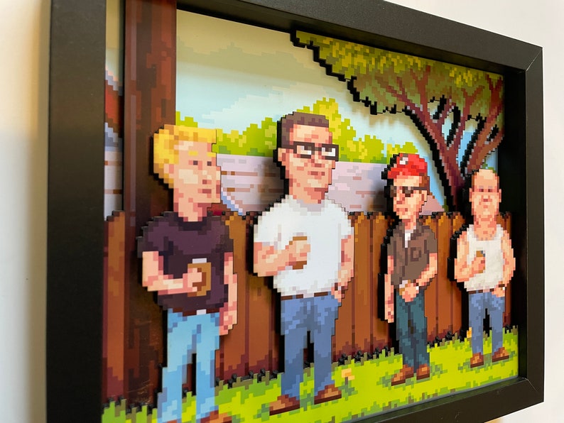King of the Hill - 16-bit - 8x10 3D Shadow Box! - Etsy