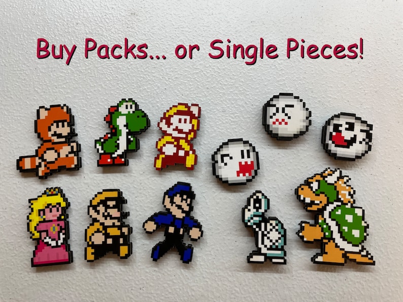 Magnets Mario Bros 3 Nintendo Super Mario Brothers - Etsy