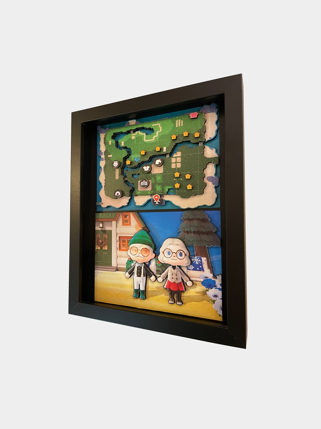 Animal Crossing 3D Shadow Box - With Customization! - New Horizons 8x10 ...