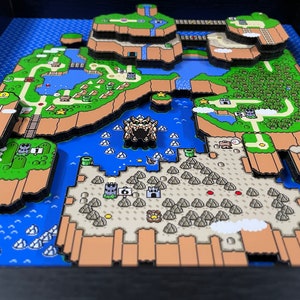 Super Mario World - SNES Overworld Map - 9x9" 3D Shadow Box! - Etsy