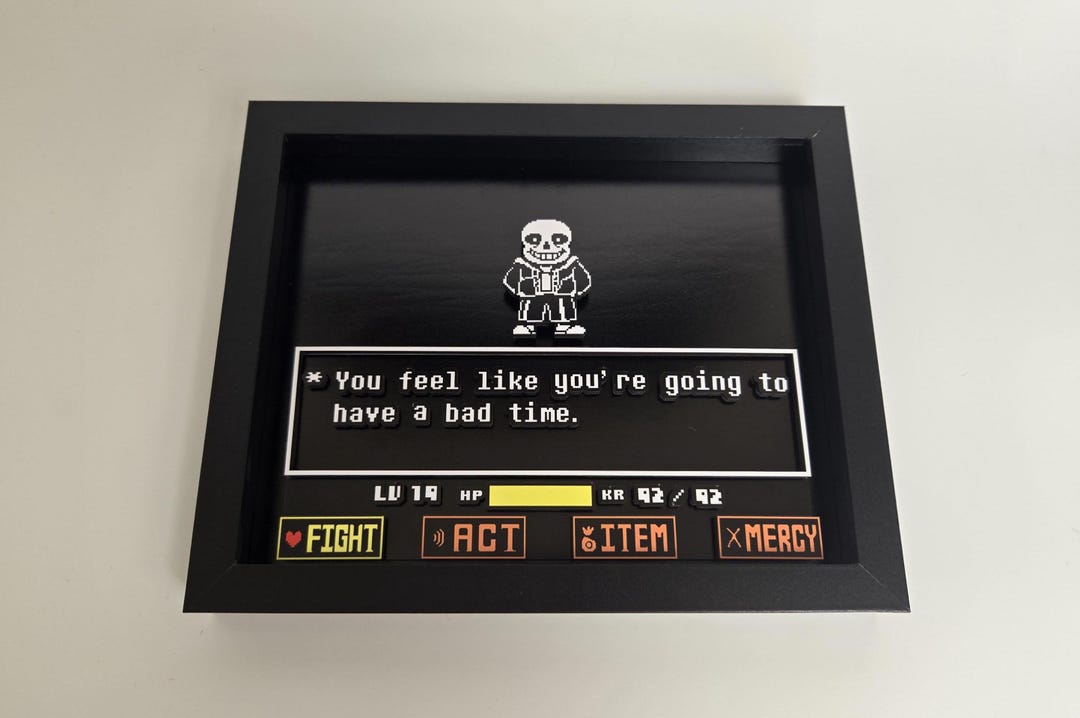 Undertale - Sans Boss Fight 8x10 3D Shadow Box! - Etsy