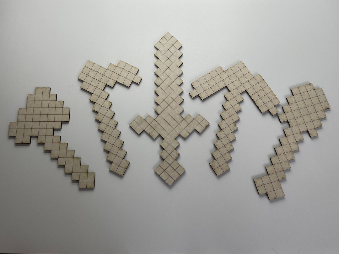 Minecraft Tool Set! Minecraft Sword, Pickaxe, Shovel, Hoe and Axe for ...