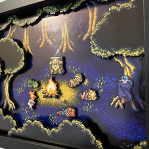 Chrono Trigger - Fiona's Forest - Campfire 8x10 3D Shadow Box! - Etsy