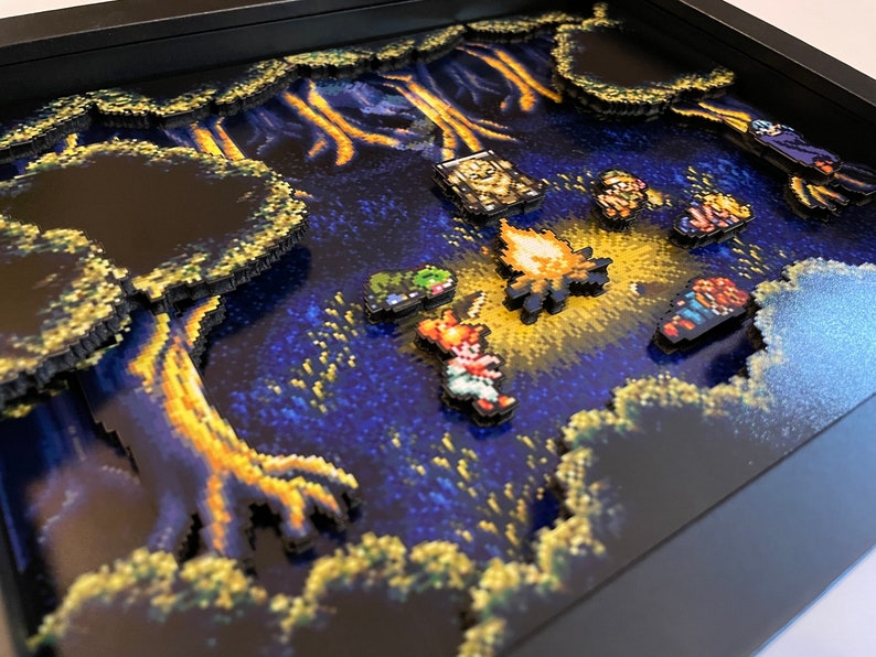 Chrono Trigger Fiona's Forest Campfire 8x10 3D Shadow - Etsy
