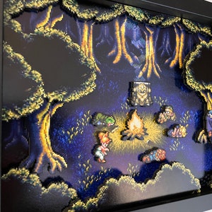 Chrono Trigger - Fiona's Forest - Campfire 8x10 3D Shadow Box! - Etsy