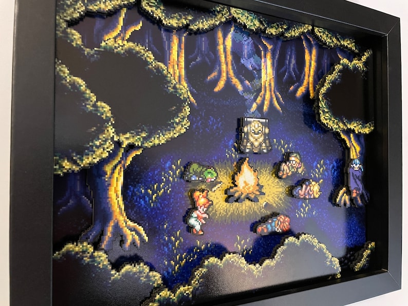 Chrono Trigger Fiona's Forest Campfire 8x10 3D Shadow - Etsy
