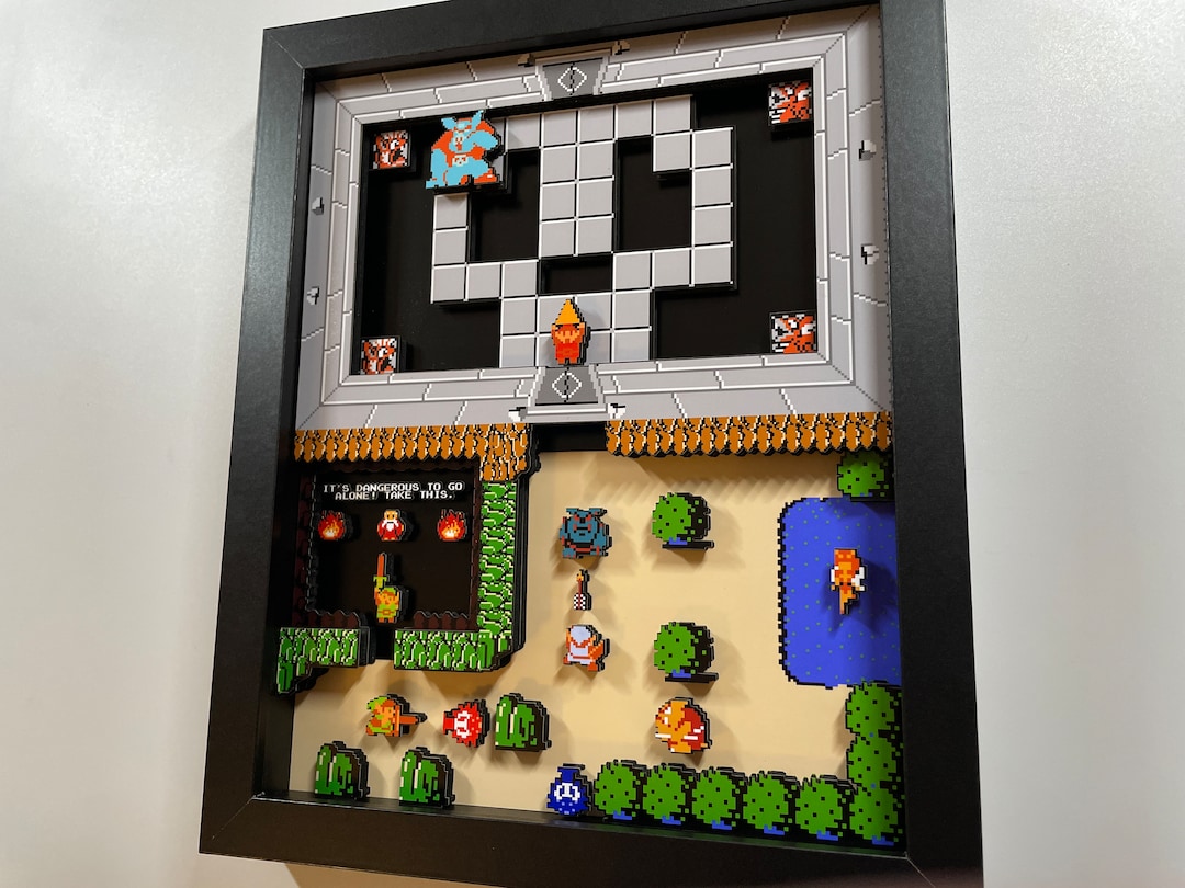 The Legend of Zelda - NES Game - 3D Shadow Box! - Etsy