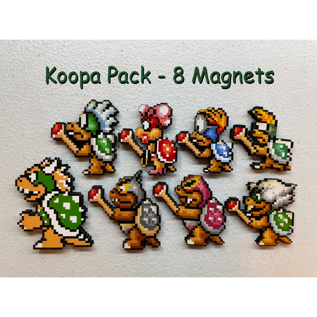 Mario Bros 3 Magnets - 8-magnet Koopa Pack - Nintendo Super Mario ...