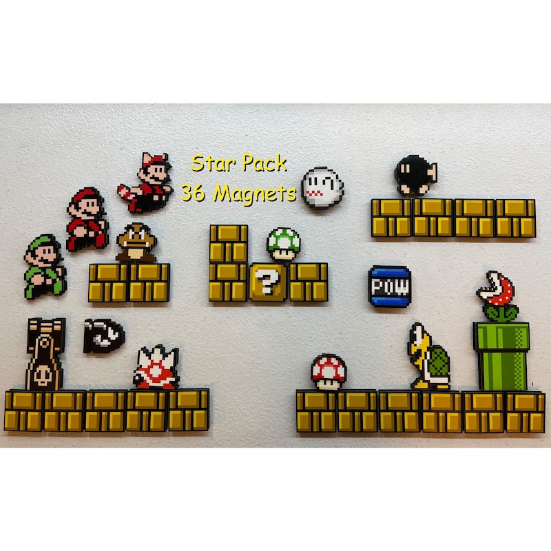 Super Mario Magnets - Etsy