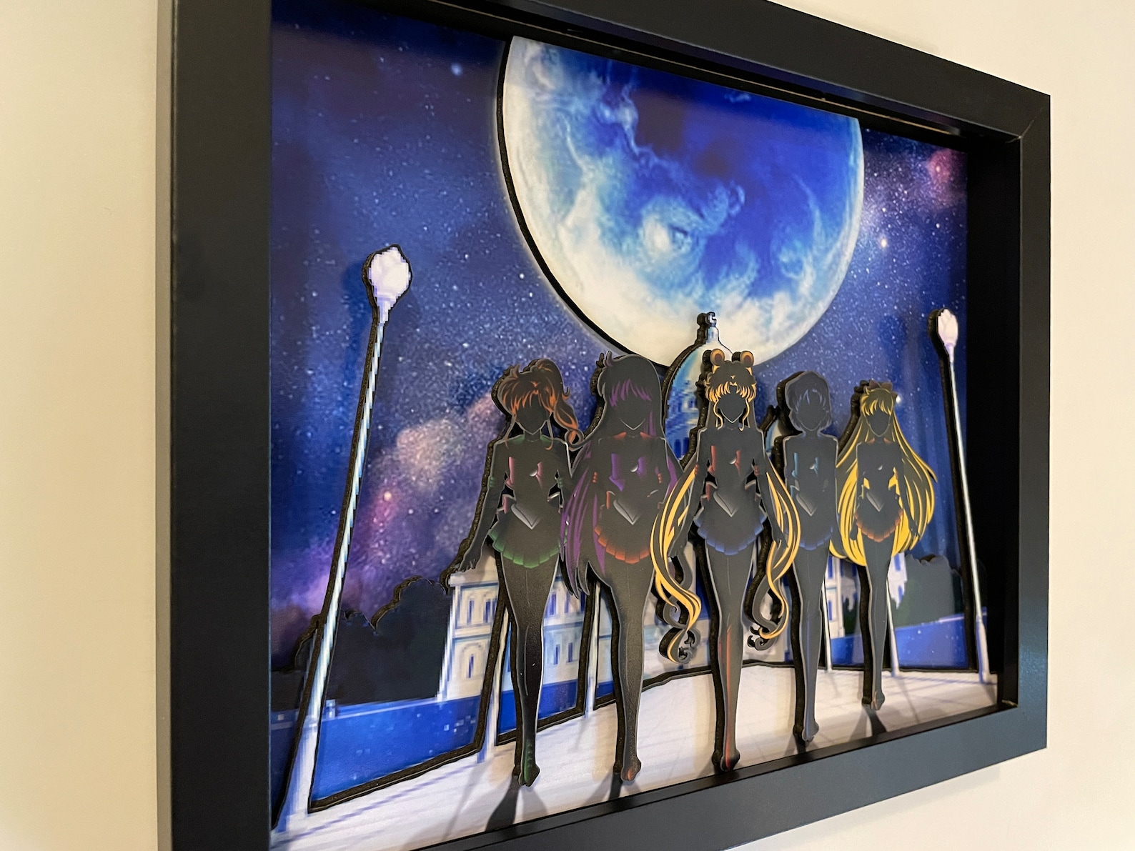 Sailor Moon - Moon Castle 8x10 3D Shadow Box! Optional Light-up Version ...