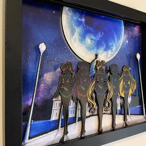 Sailor Moon - Moon Castle 8x10 3D Shadow Box! Optional Light-up Version ...