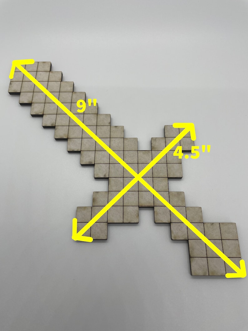 Minecraft Sword DIY Coloring Video Game Arts and Crafts - Etsy