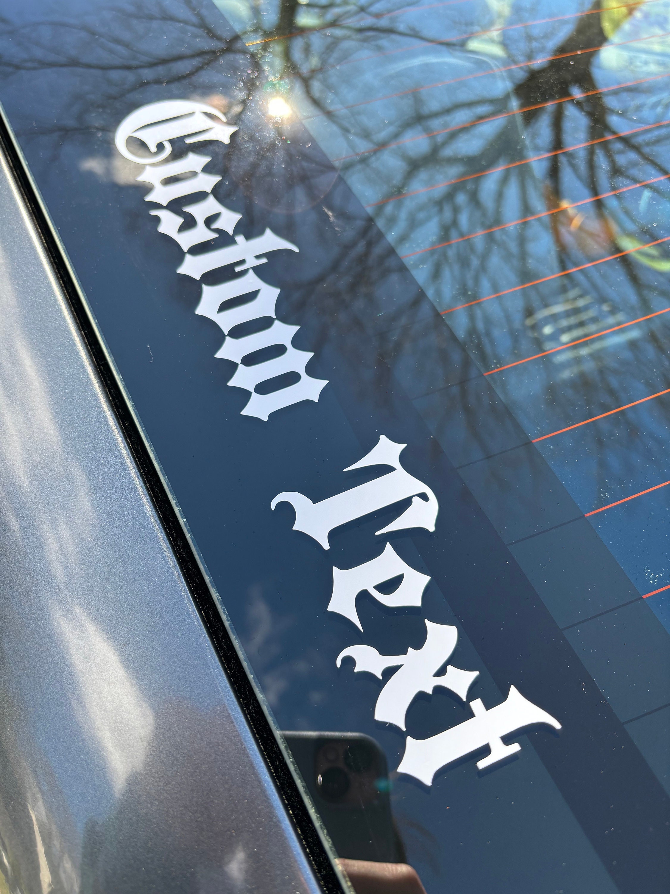 Custom Gothic Lettering Vinyl Decal Sticker Permanent & Waterproof ...