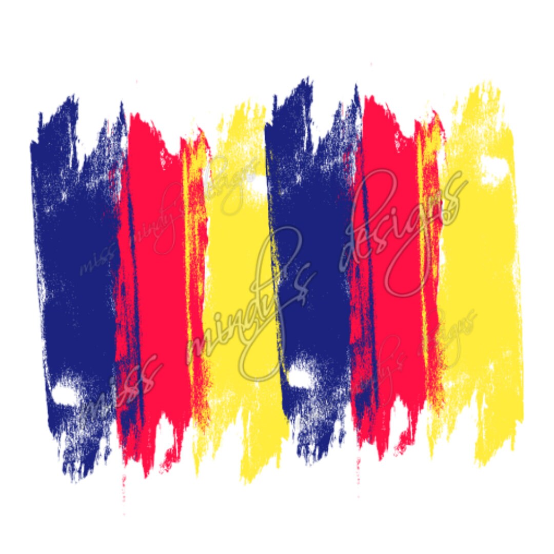 Brush Stroke Red Blue Yellow Sublimation - Etsy