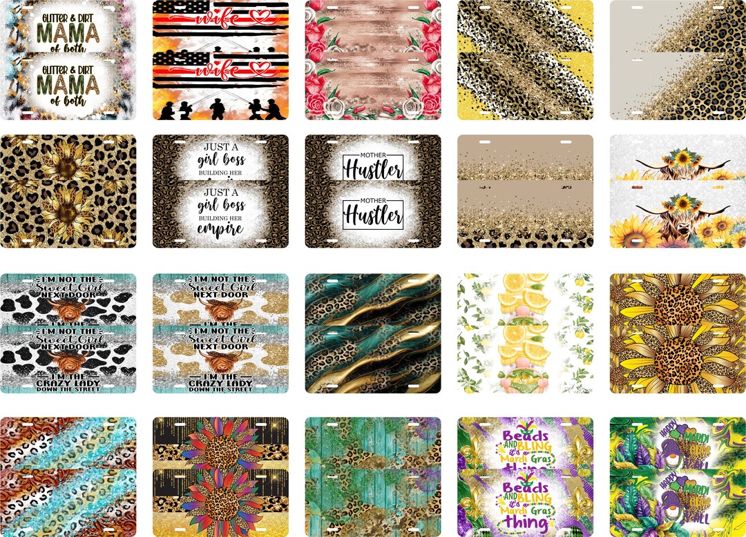 License Plate Sublimation Design Bundle - 100 High-quality License ...