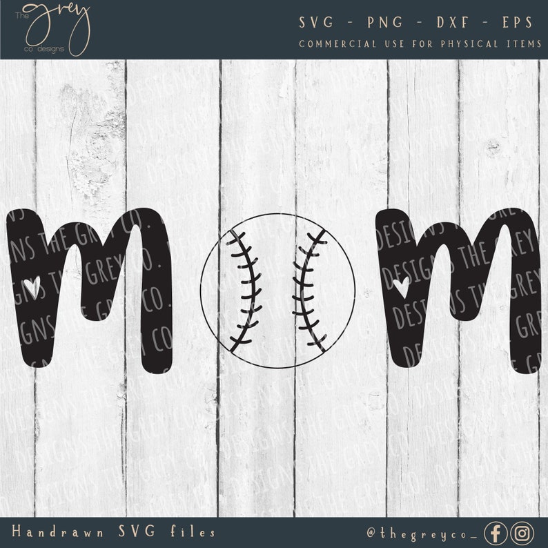 Baseball Softball Mom Svg Svg Mothers Day Svg Sports Mom Svg Baseball