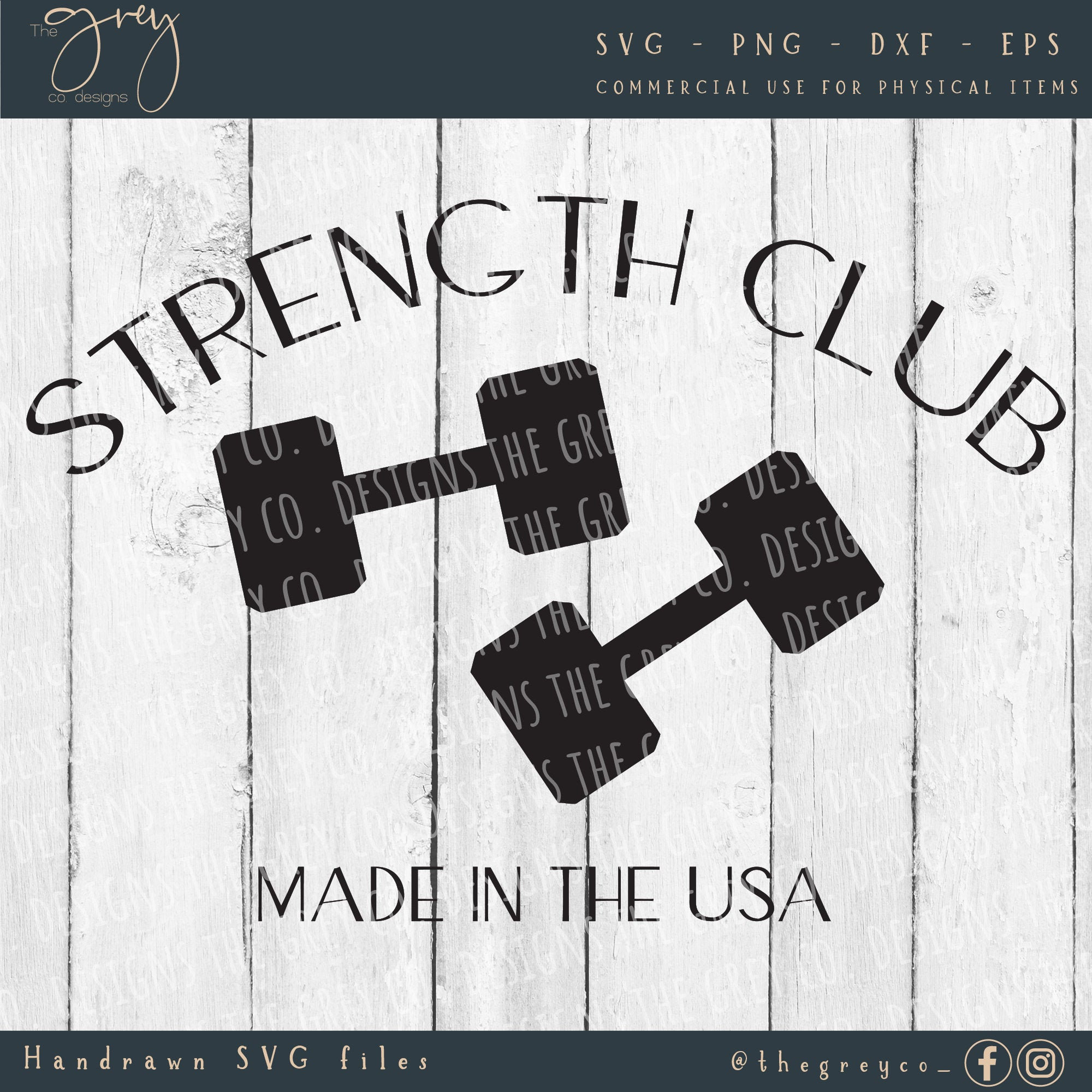 Strength Club SVG Cut File SVG Fitness SVG Workout Svg Workout Designs ...