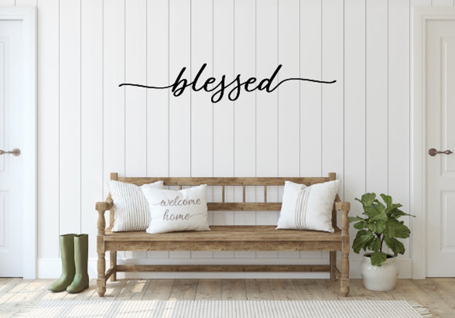 Blessed Script SVG Flourish Font SVG Home Decor SVG - Etsy