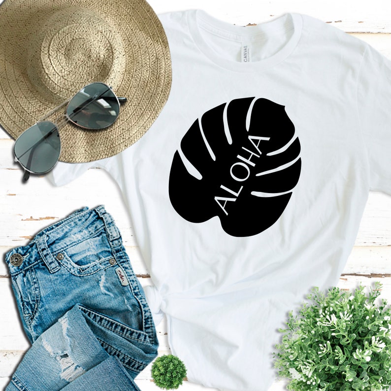 Aloha Palm Leaf SVG Summer SVG Aloha SVG Summer Tshirt Cut File Aloha Cut File Palm Leaf Svg Cut ...