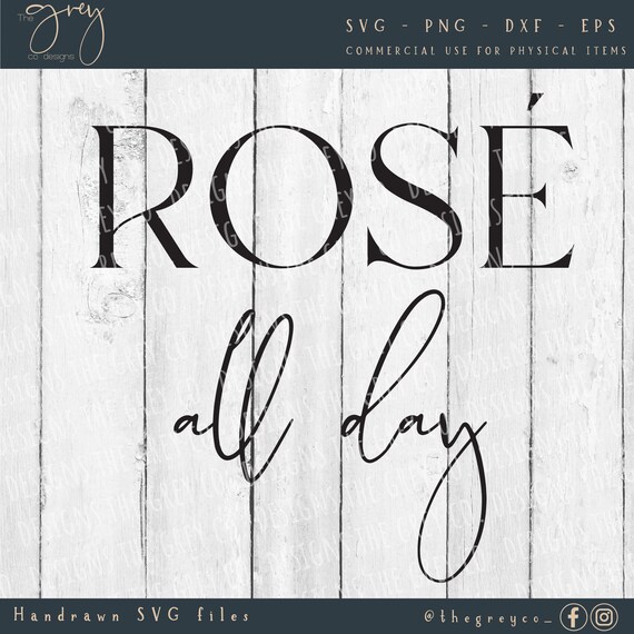 Rosé All Day SVG BUNDLE Summertime Fun Shirt SVG Drinks | Etsy