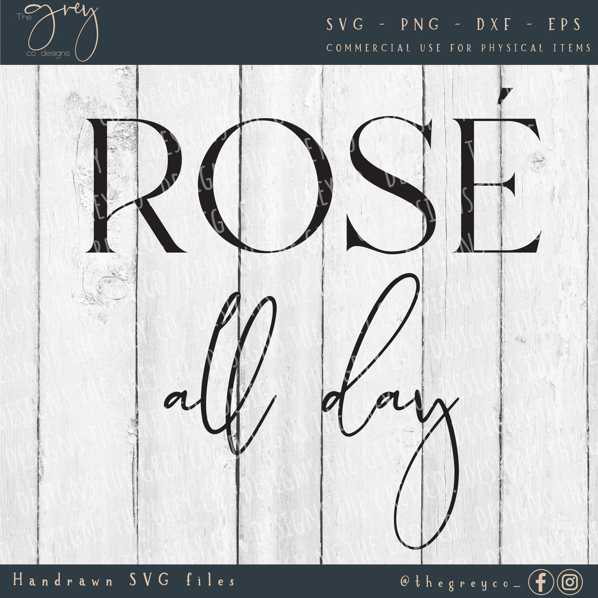 Rosé All Day SVG BUNDLE Summertime Fun Shirt SVG Drinks Cut File Summer ...