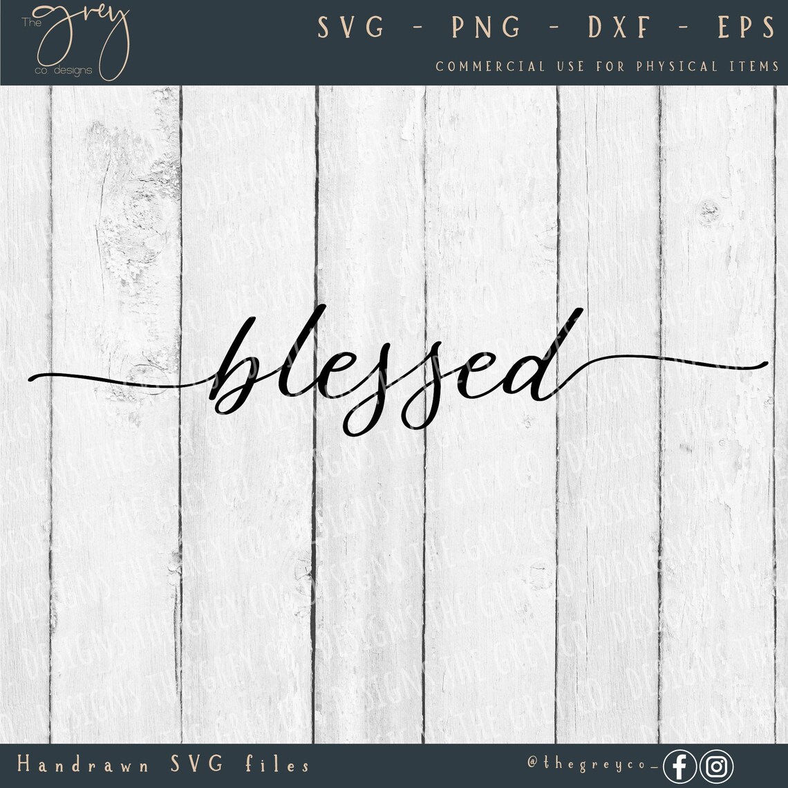 Blessed Script SVG Flourish Font SVG Home Decor SVG - Etsy