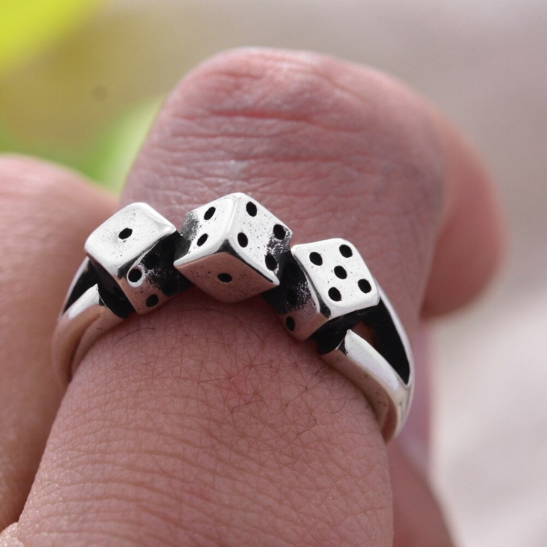 Silver Lucky Dice Ring Silver Dice Ring Dice Designed Ring - Etsy