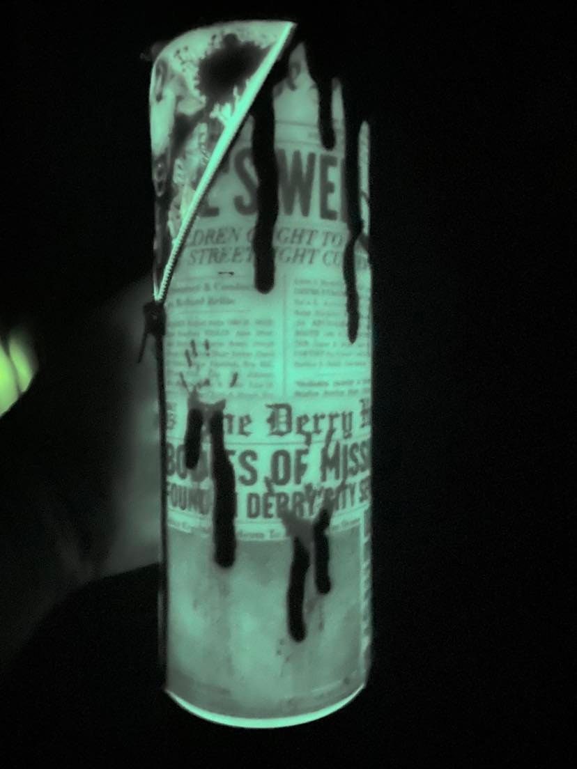 IT Pennywise Glow Epoxy Blood Drip Tumbler - Etsy