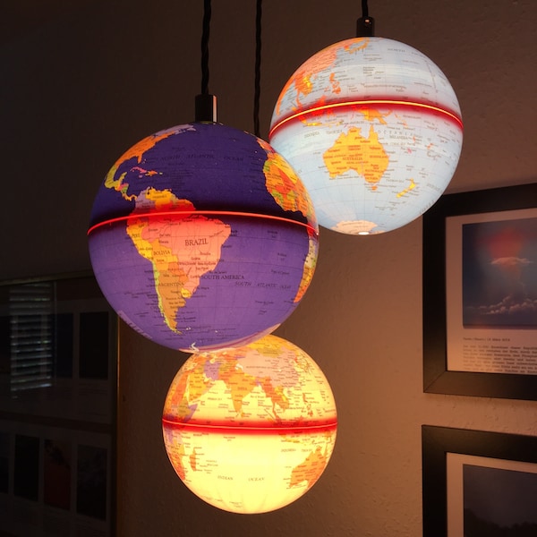 Globe Pendant Light - Etsy