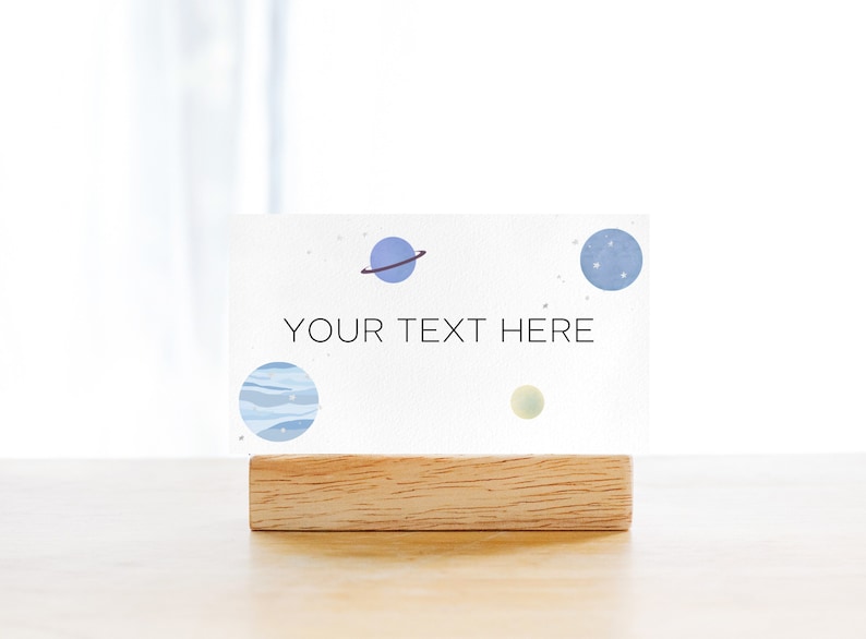 Space Party Food Labels, Editable Food Card, Printable Food Tent Card ...