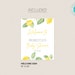 Lemon Welcome Sign, Citrus Welcome Poster, Lemon Baby Shower Decor ...