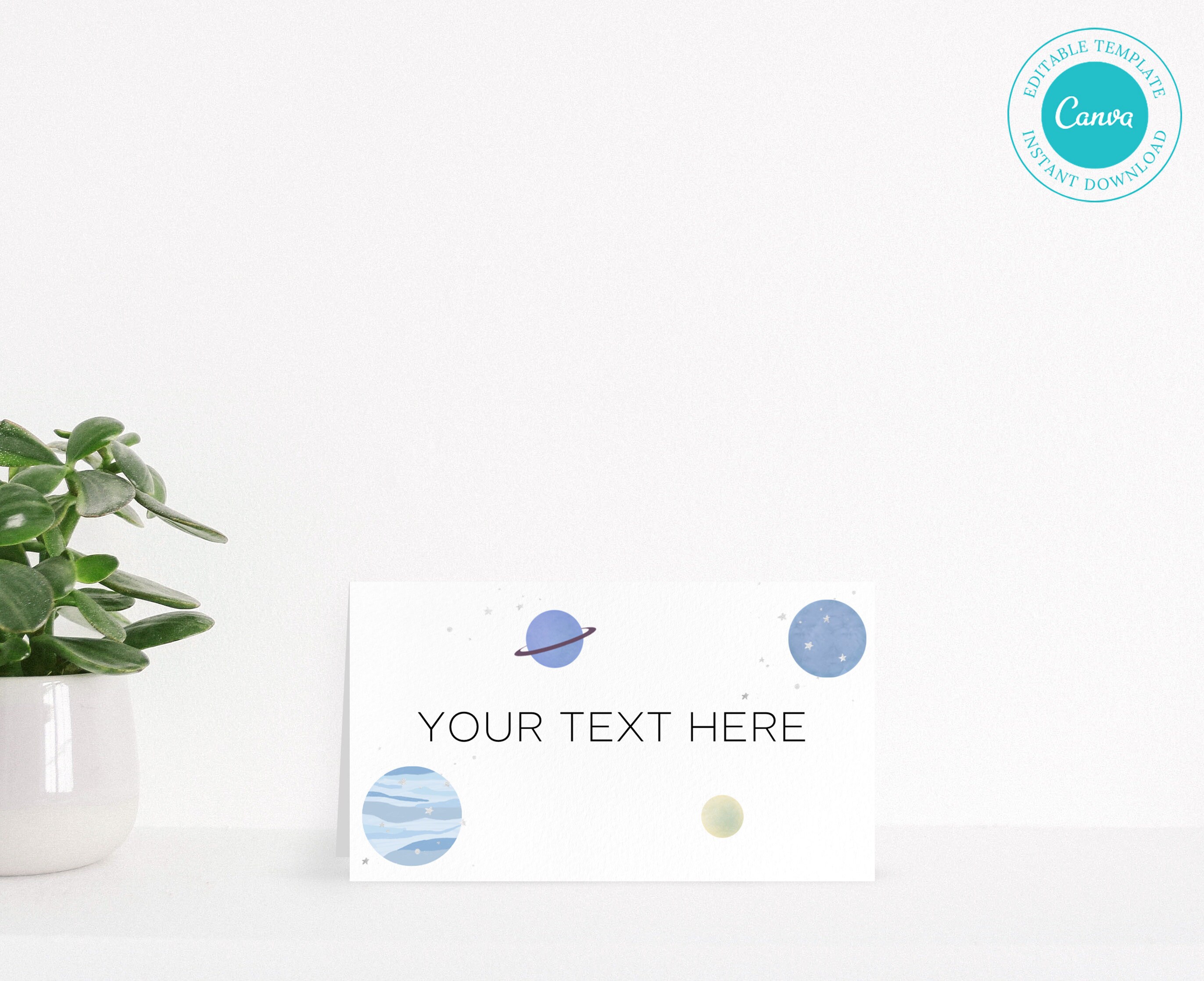 Space Party Food Labels, Editable Food Card, Printable Food Tent Card ...