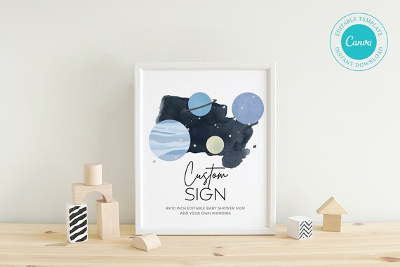 Editable Space Custom Sign Printable Custom Sign Galaxy - Etsy